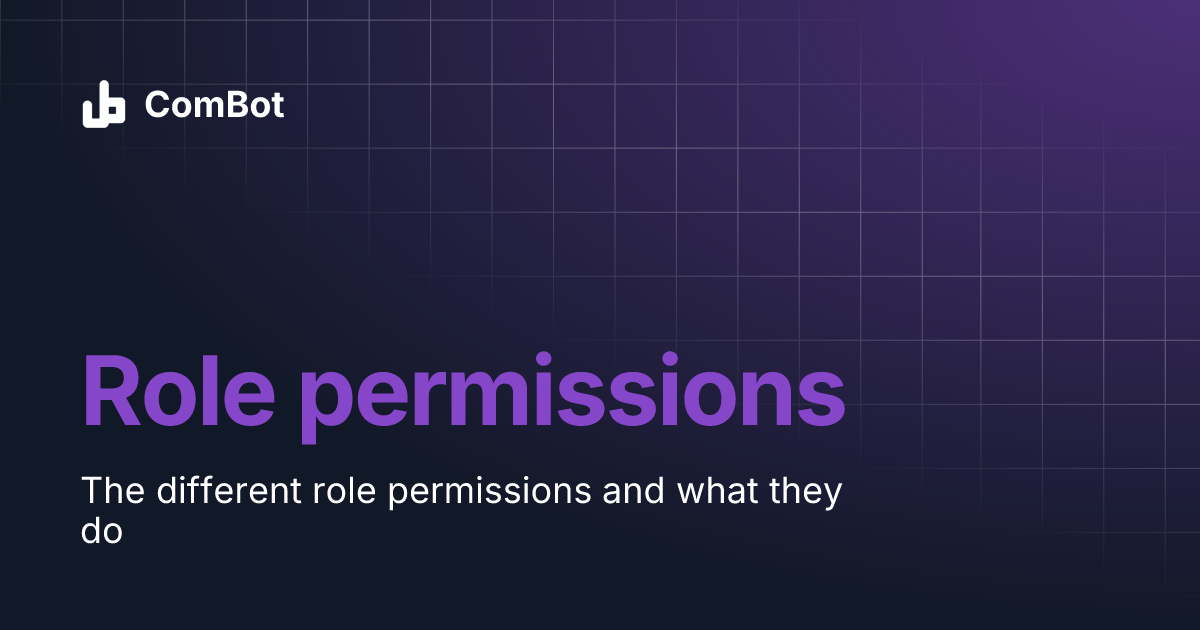 Role permissions | ComBot